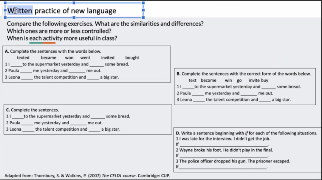 CELTA之旅（第五期）：课程学习进度过半，又有新任务啦！ - 知乎