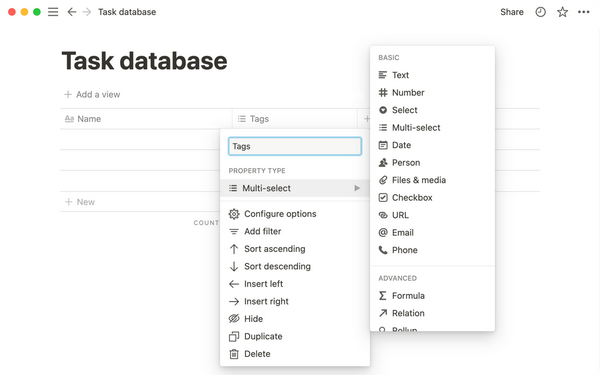 Notion使用教程3：创建数据库 - 知乎
