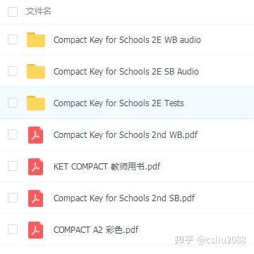A2 KET Compact Key for Schools 学生课本PDF+练习册+教师用书PDF+音频 - 知乎