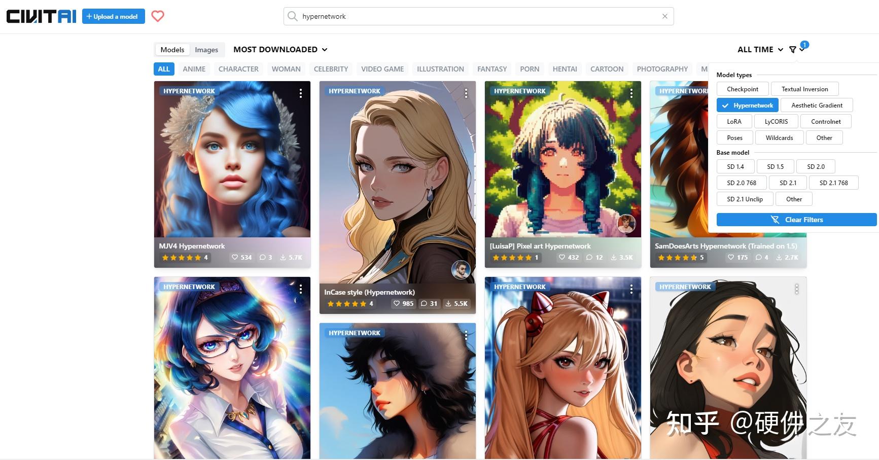 【AI绘画】Stable diffusion初级教程06——hypernetwork如何使用 - 知乎