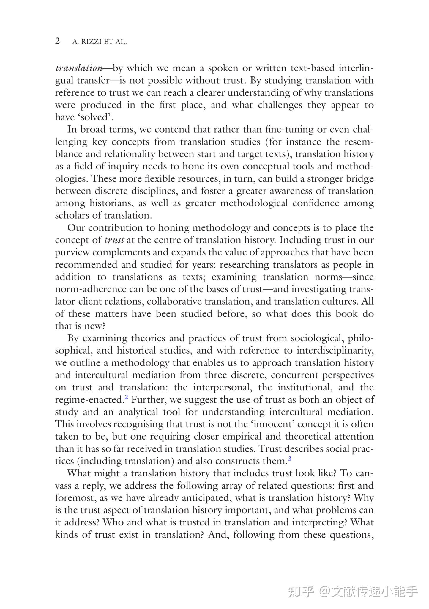 What is Translation History? A Trust-Based Approach ,Authors: Andrea ...