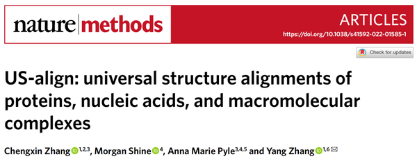 Nature Methods | 蛋白、RNA、DNA及其复合物结构的比对算法US-align - 知乎