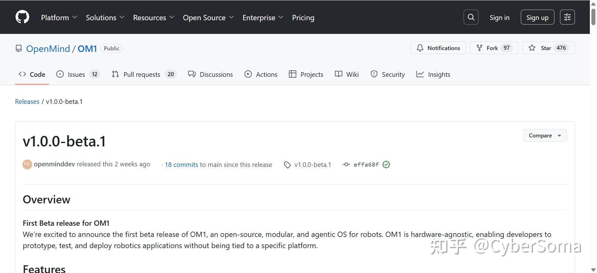 OM1 Beta 开源!全球首个面向智能机器人的开源操作系统，OpenMind AGI想让所有机器人都可以自我推理、学习与行动 - 知乎