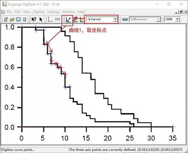 Engauge Digitizer联合Excel模板，实现从生存曲线提取HR值 - 知乎