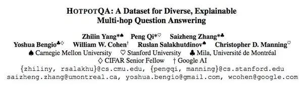 「火锅问答」是啥？面向自然语言和多步推理问题，新型问答数据集HotpotQA面世 - 知乎
