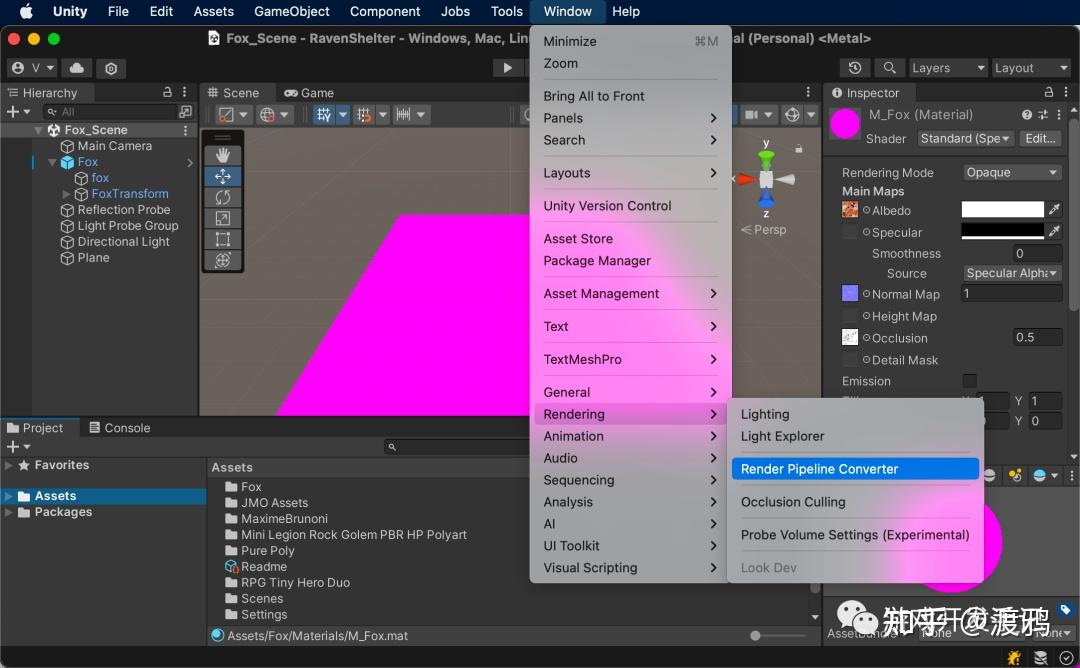 Unity | 渡鸦避难所-1 | 修复资源导入后呈现洋红色（Built-in 转 URP） - 知乎