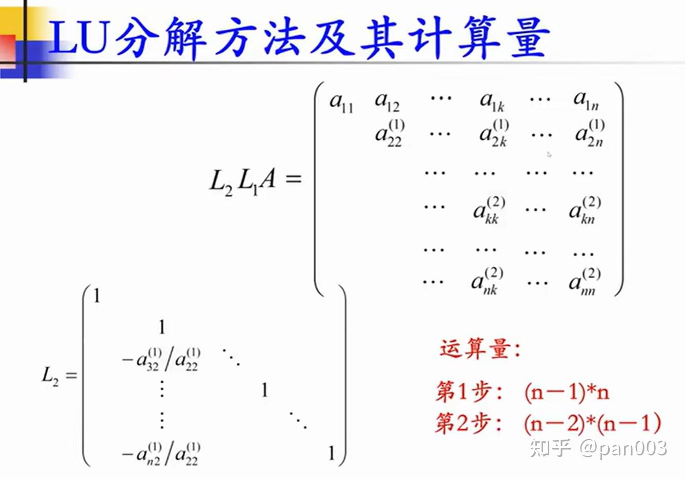 高斯消元 vs LU 分解 - 知乎