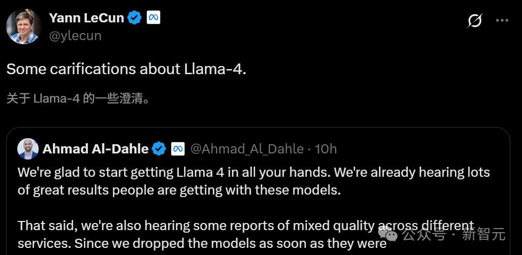 Llama 4爆料大反转，没在测试集上训练！华人员工实名辟谣，LeCun出面救火 - 知乎