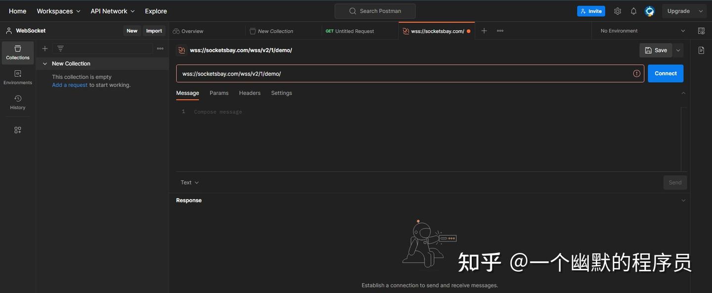 如何使用 Postman 发送和测试 WebSocket？ - 知乎