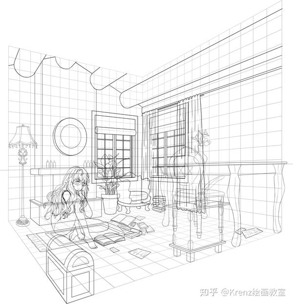 Krenz绘画教室【优秀作业心得】基础透视与结构-0112 - 知乎