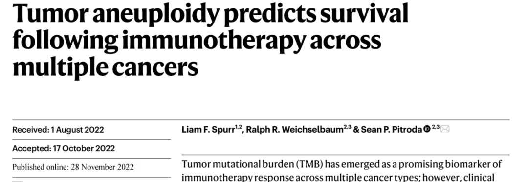 Nat Gen | 挖掘免疫治疗生存率新标志物：非整倍体评分 - 知乎