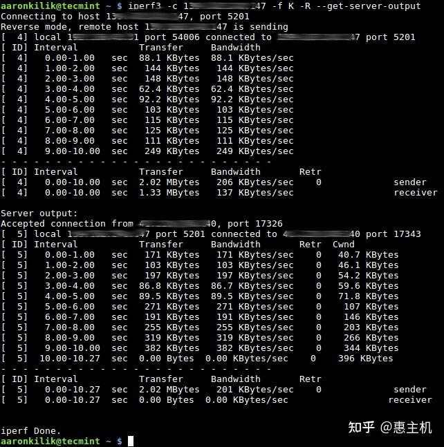 iPerf3 – 在Linux系统中测试网络速度/吞吐量 - 知乎