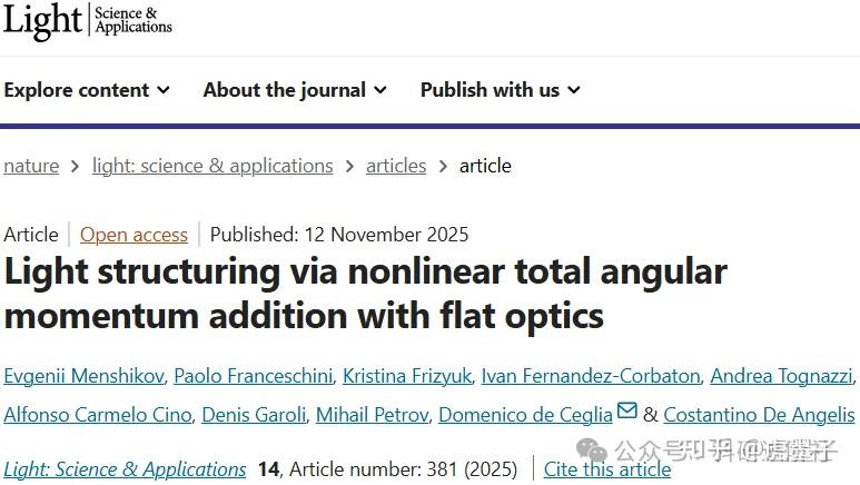 非线性光学新范式《Light Sci. Appl.》：无需超构表面，在薄层硅中实现结构光编码 - 知乎