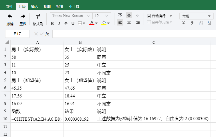 CHITEST函数教程 - 知乎