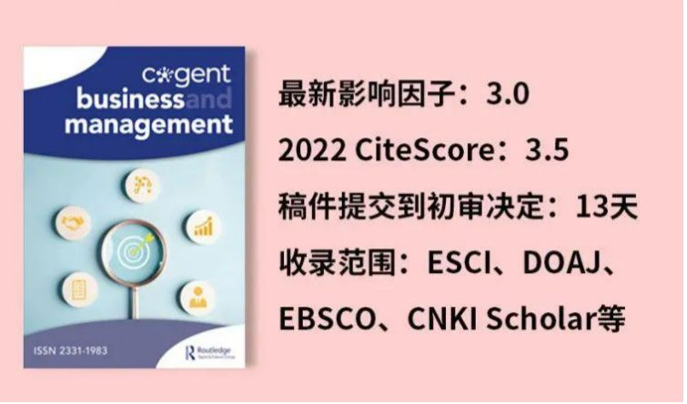 抓紧时间投稿啦！在Cogent Business & Management探索全球商业和管理领域的前沿 - 知乎