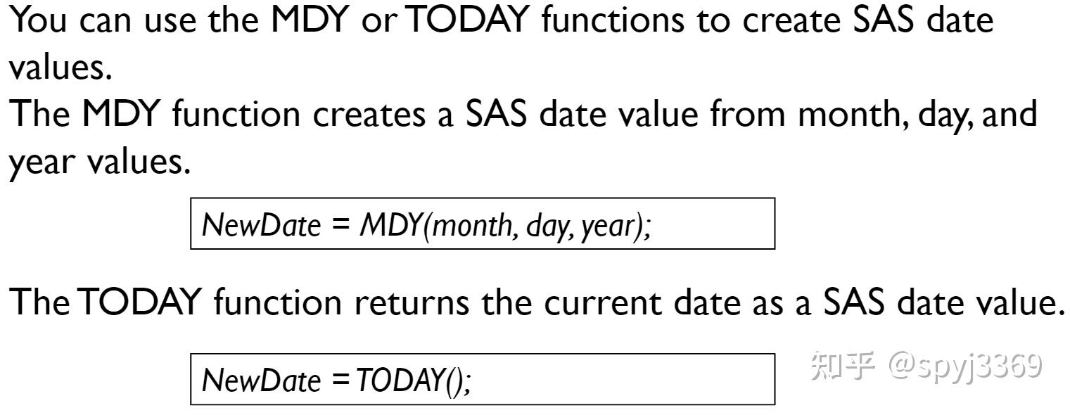 Date Manipulatin and SAS functions - 知乎