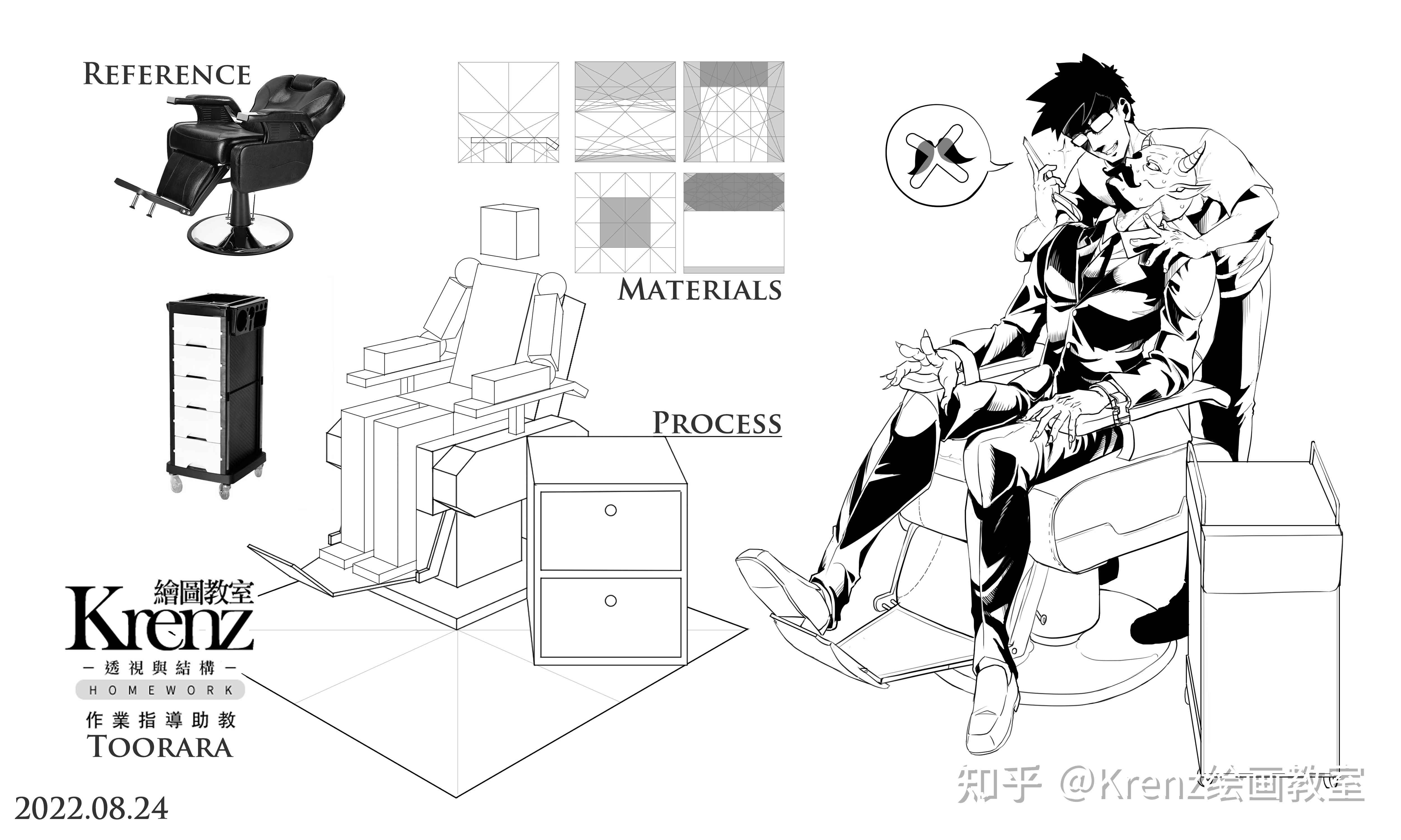 Krenz绘画教室【优秀作业心得】基础透视与结构-0117 - 知乎