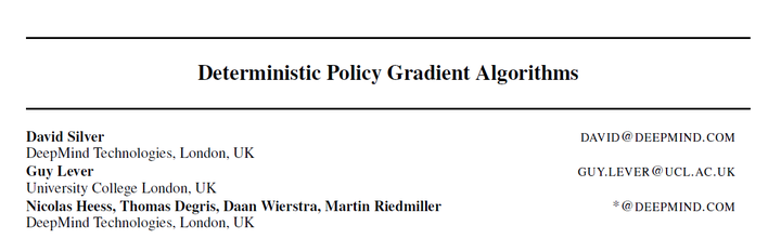 强化学习论文笔记（2）Deterministic Policy Gradient (DPG) - 知乎