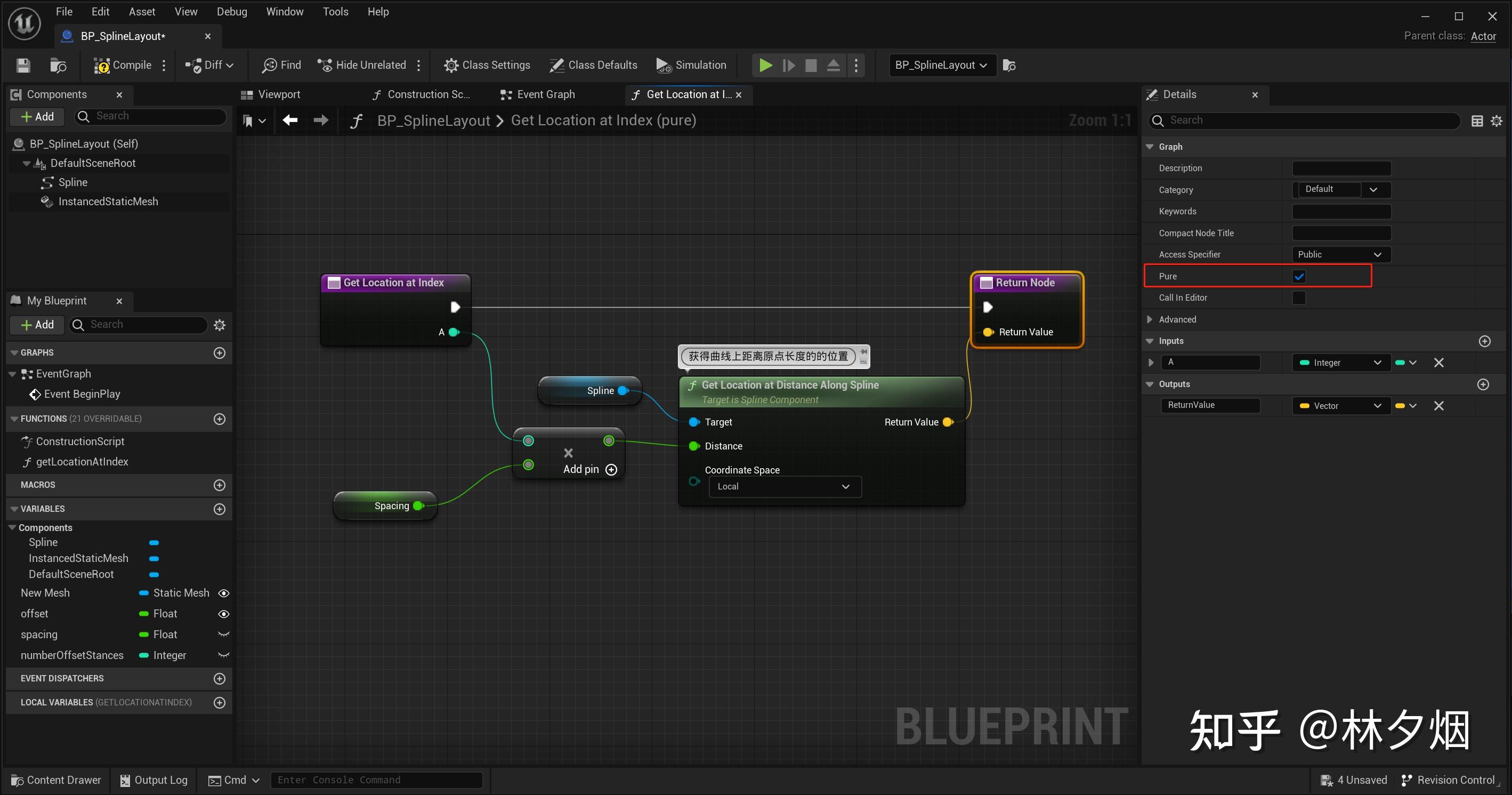 UE5 Mesh沿Spline阵列排列 - 知乎