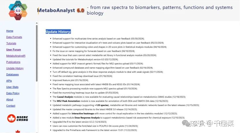 生信百宝箱：代谢组学研究利器MetaboAnalyst 6.0 - 知乎