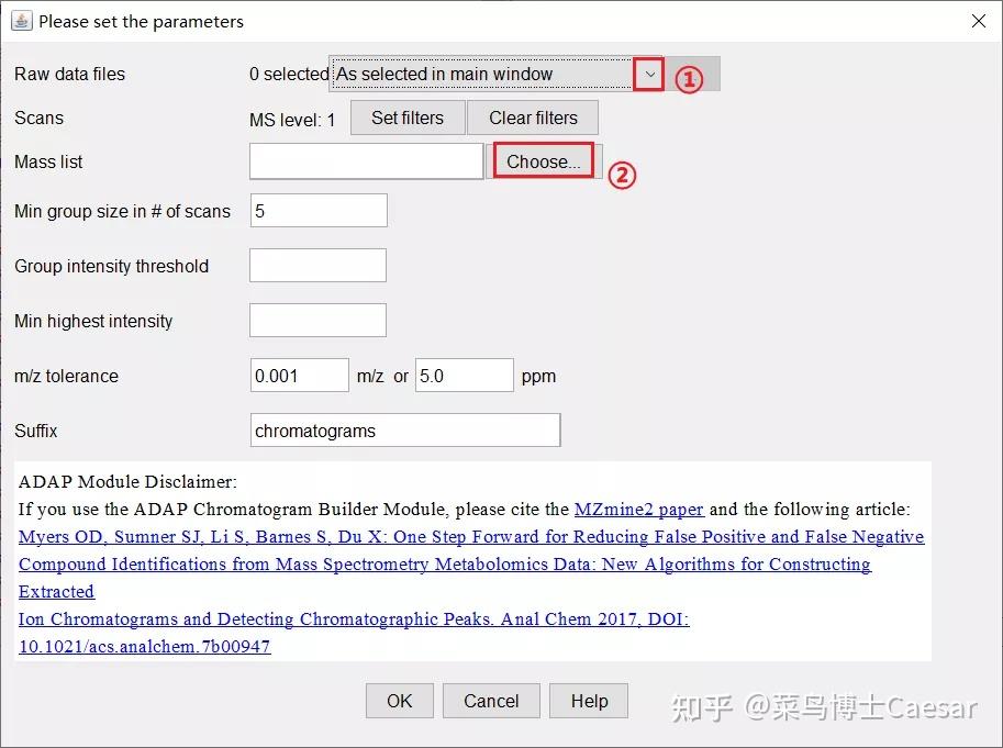 MZmine 2-代谢组学数据处理软件教程 - 知乎