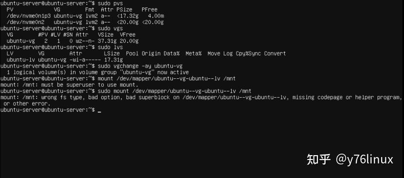 Linux LVM误操作导致系统无法正常启动 - 知乎