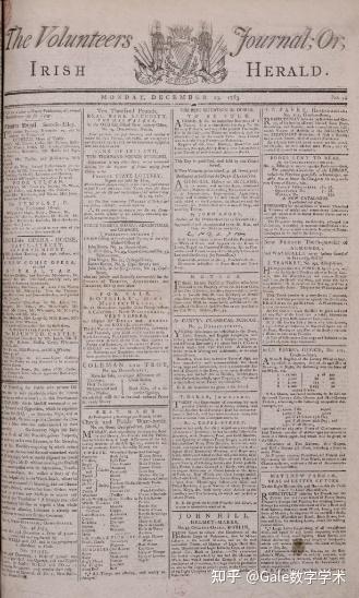 “大英图书馆报纸，第六部分：爱尔兰，1783-1950年”发布 - 知乎