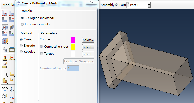 ABAQUS网格划分之Bottom-up mesh - 知乎