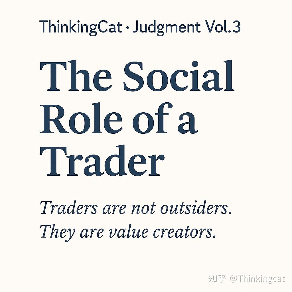 ThinkingCat · Judgment Vol.3 | The Social Role of a Trader | 交易者不是边缘人 ...