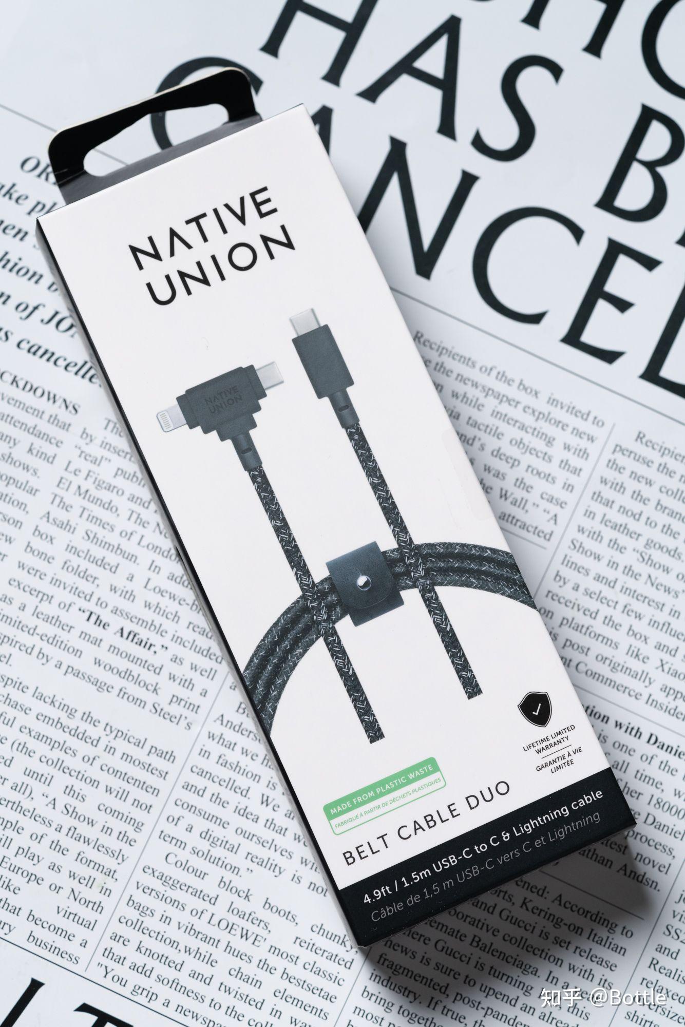 出门只带1根线，苹果安卓都能充！Native Union二合一60W数据线 - 知乎