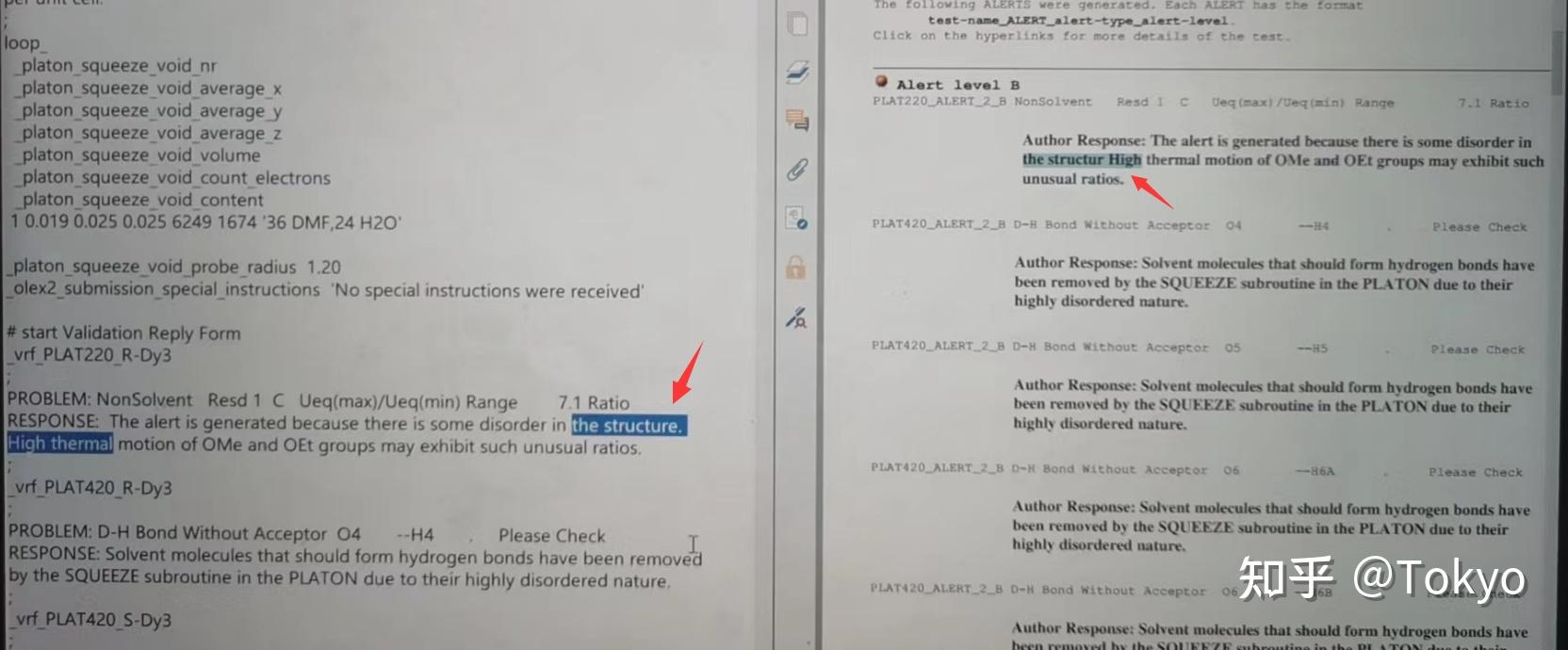 CheckCIF验证报告Author Response内容缺失 - 知乎
