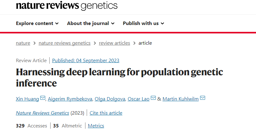 Nat. Rev. Genet. | 深度学习为种群遗传学带来新机遇 - 知乎
