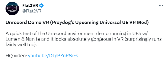 Flat2VR 发布《Unrecord》VR MOD 环境演示 - 知乎