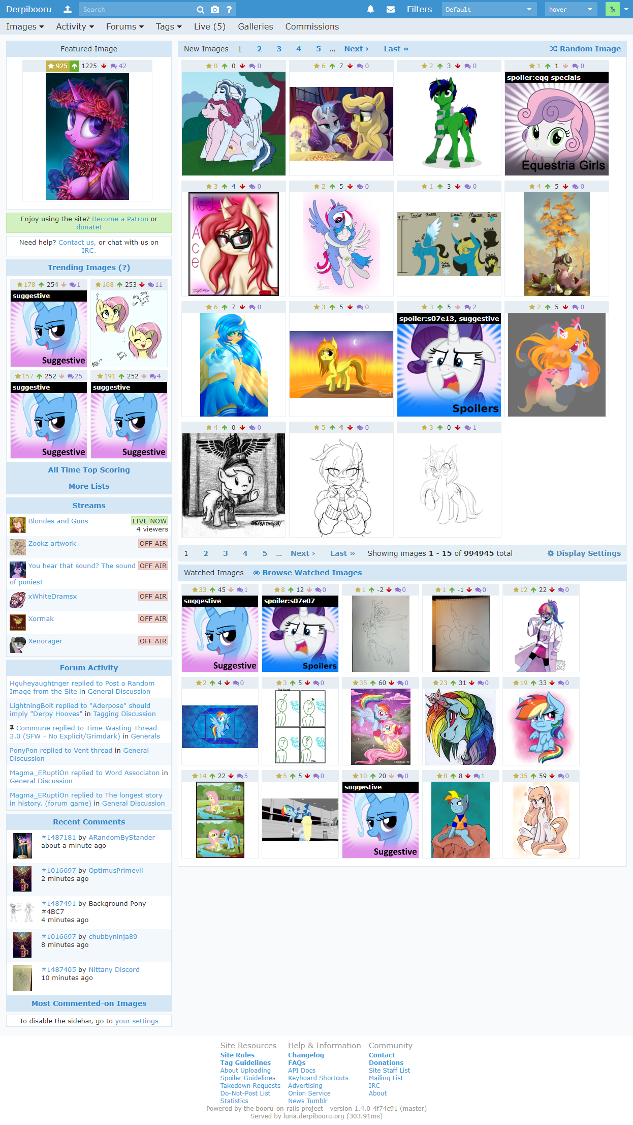 Derpibooru使用指南 - 1. 常用页面 - 知乎