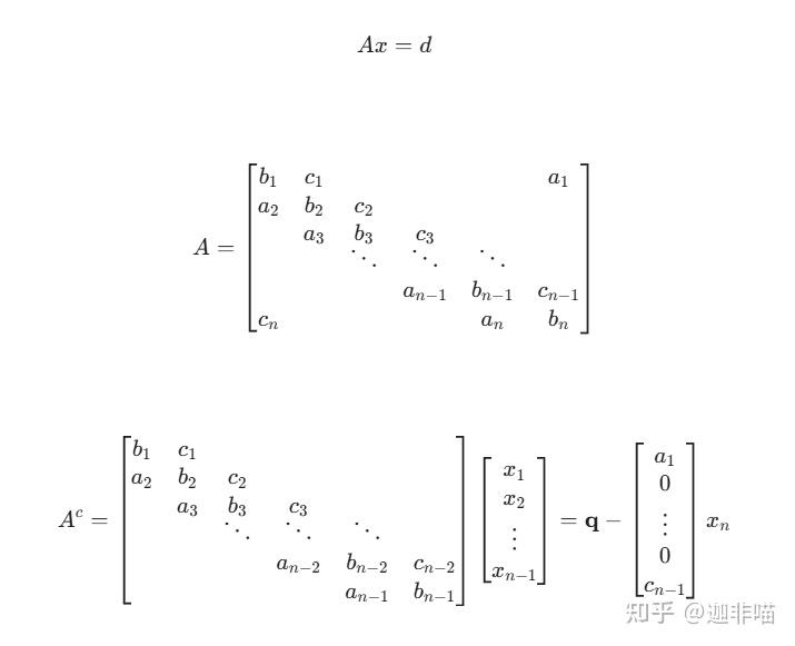 C++Cyclic Tridiagonal Matrix algorithm Version 1简单测试 - 知乎