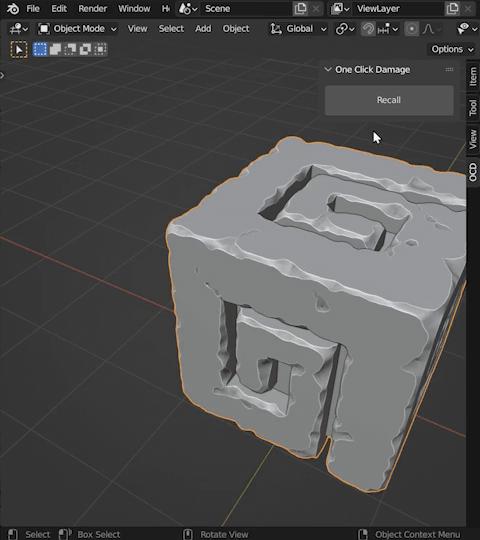 Blender一键模型破旧损坏生成插件OCD (One Click Damage)安装使用教程 - 知乎