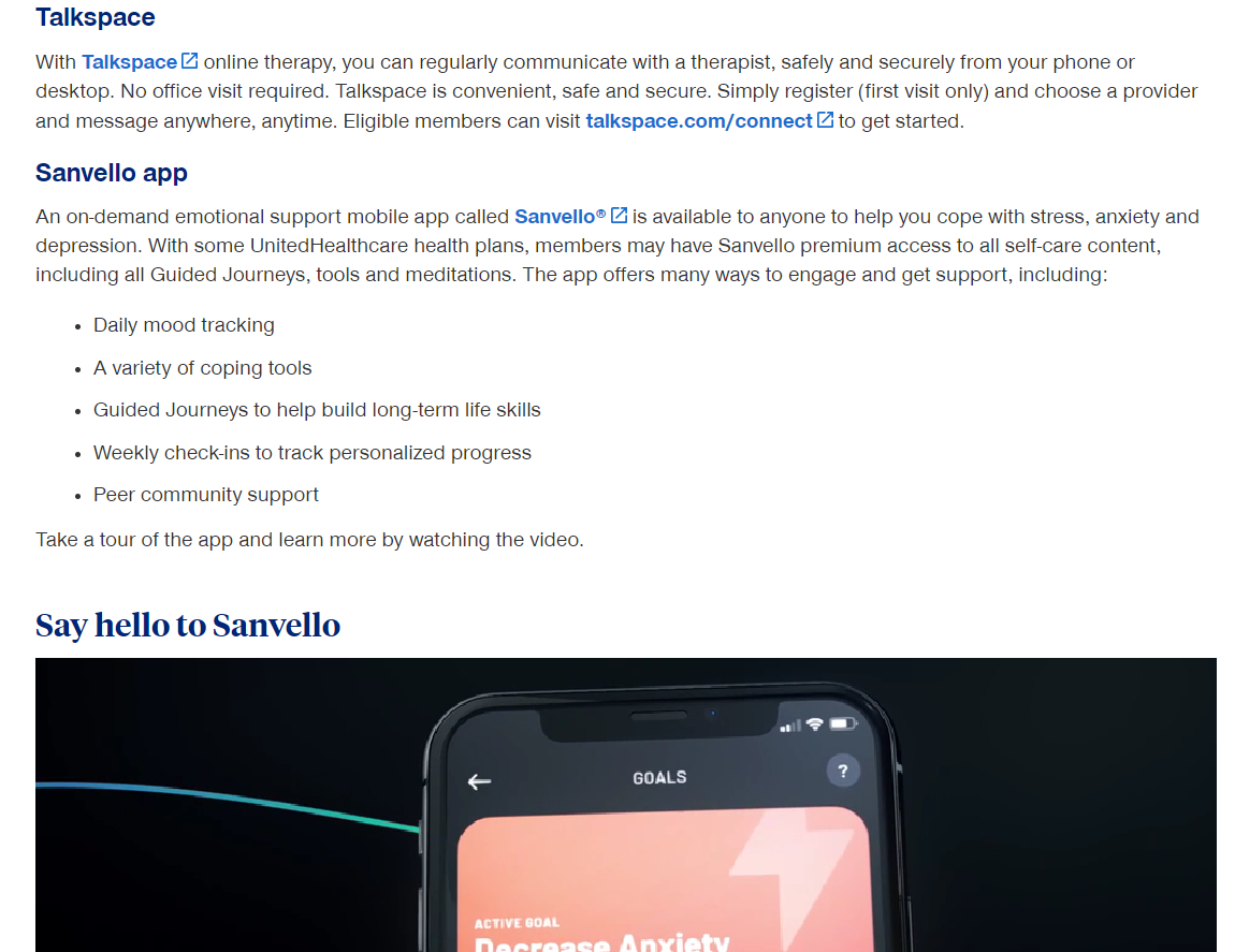 联合健康保险在官网推荐的Sanvello，能满足你对精神健康的所有期待吗？ - 知乎