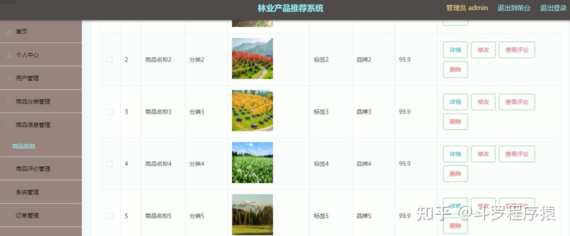 基于springboot的林业产品推荐系统 知乎