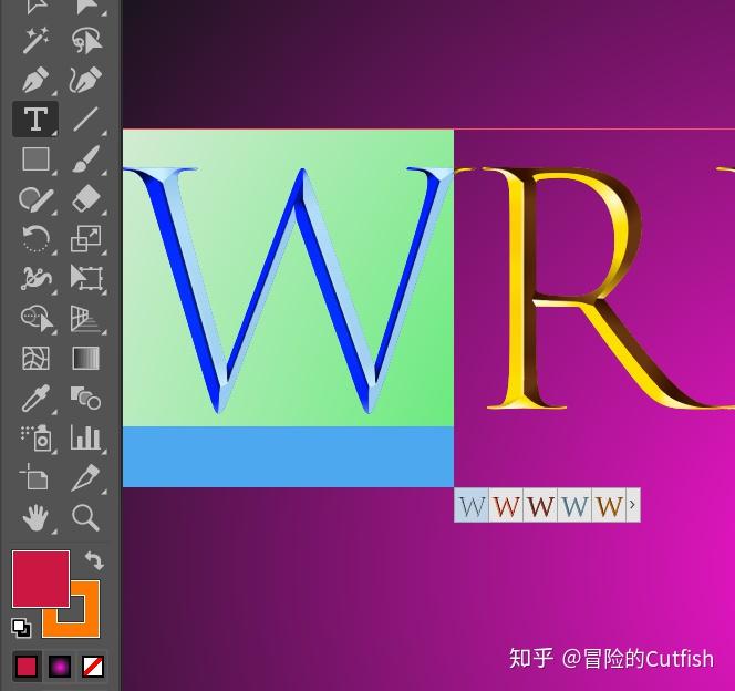 AI中彩色trajan color字体颜色调整和投影效果应用的操作方法 - 知乎