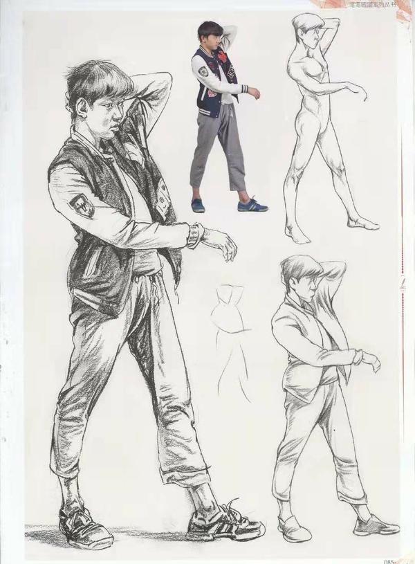 速写照片对画站姿速写 - 知乎