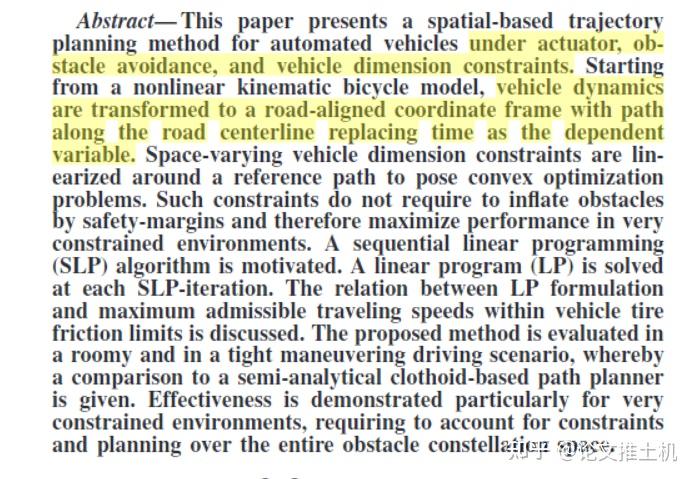 Trajectory Planning Under Vehicle Dimension Constraints Using ...