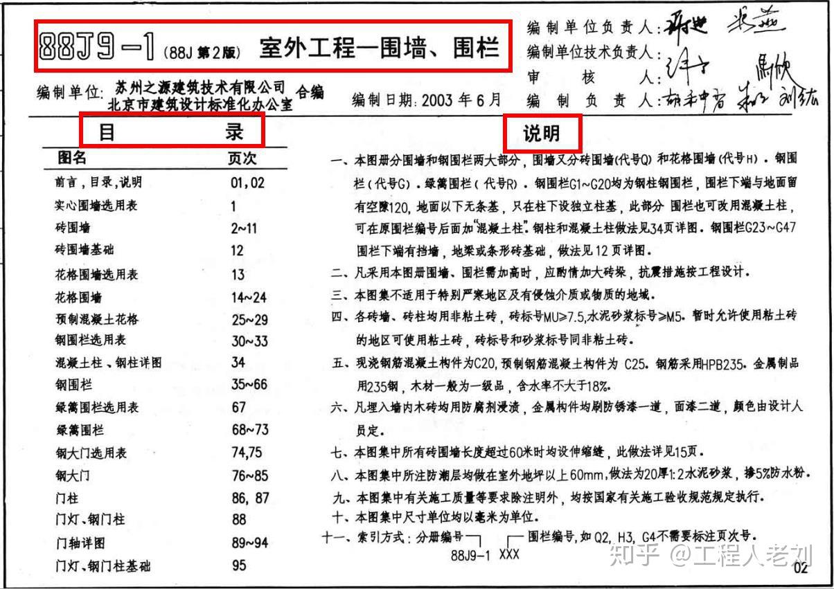 88J9-1图集：室外工程-围墙、围栏（第二版），电子版带走 - 知乎