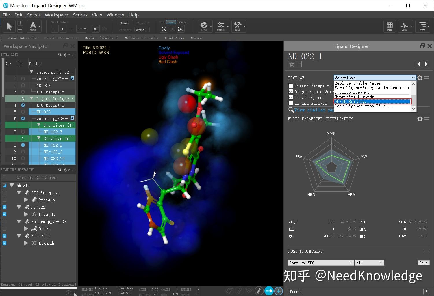 Schrödinger教程 | WaterMap-Guided Lead Optimization with the Ligand Designer - 知乎