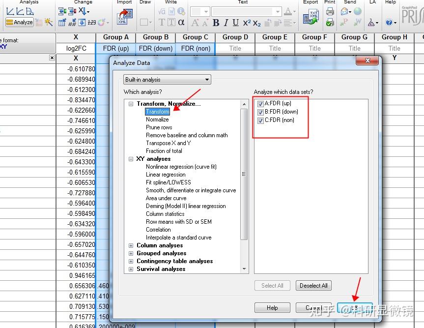 想做火山图不会用ggplot？原来GraphPad也可以做火山图 - 知乎