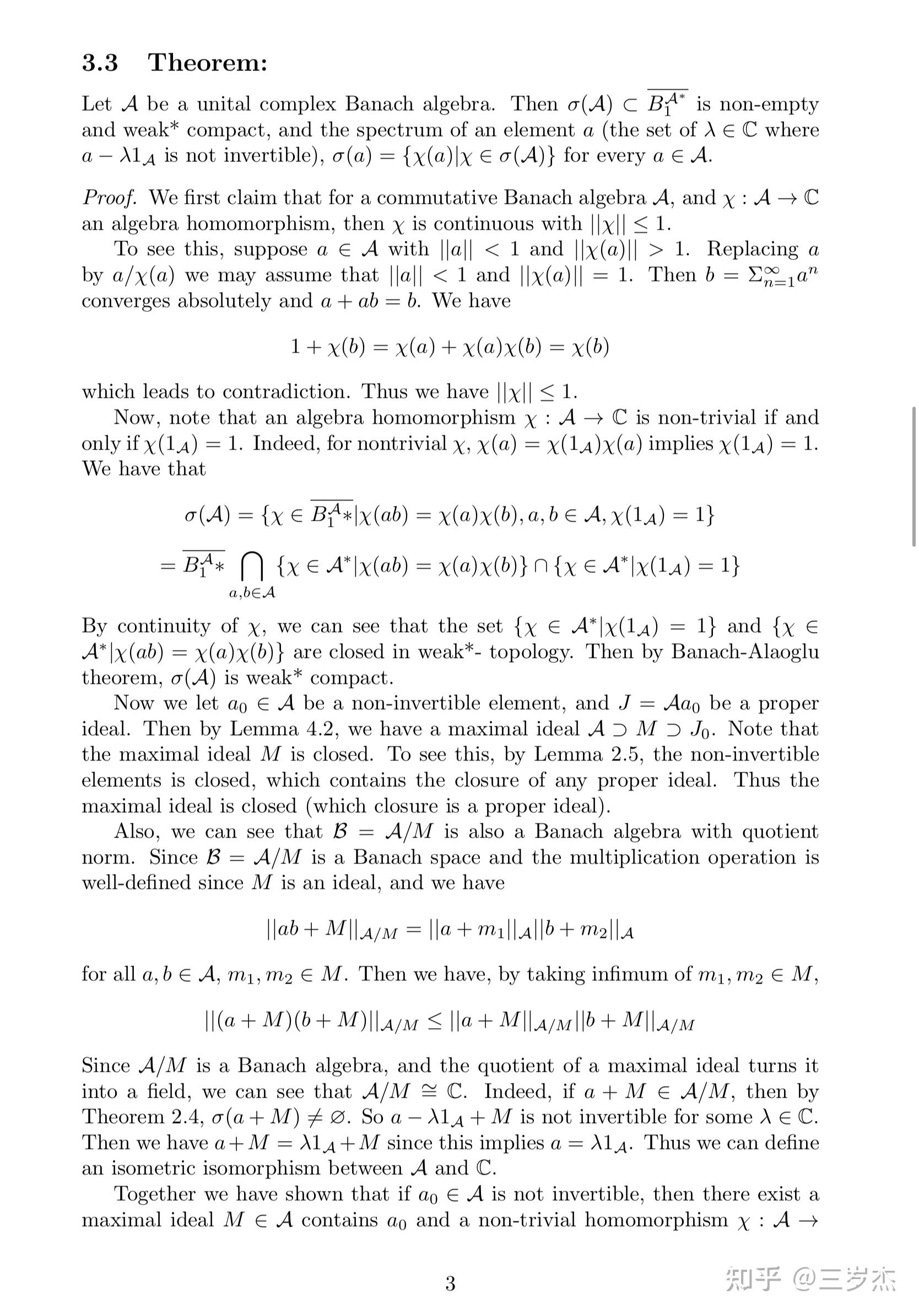 6 Banach Algebra Gelfand Transform 6 Banach Algebra Gelfand Transform