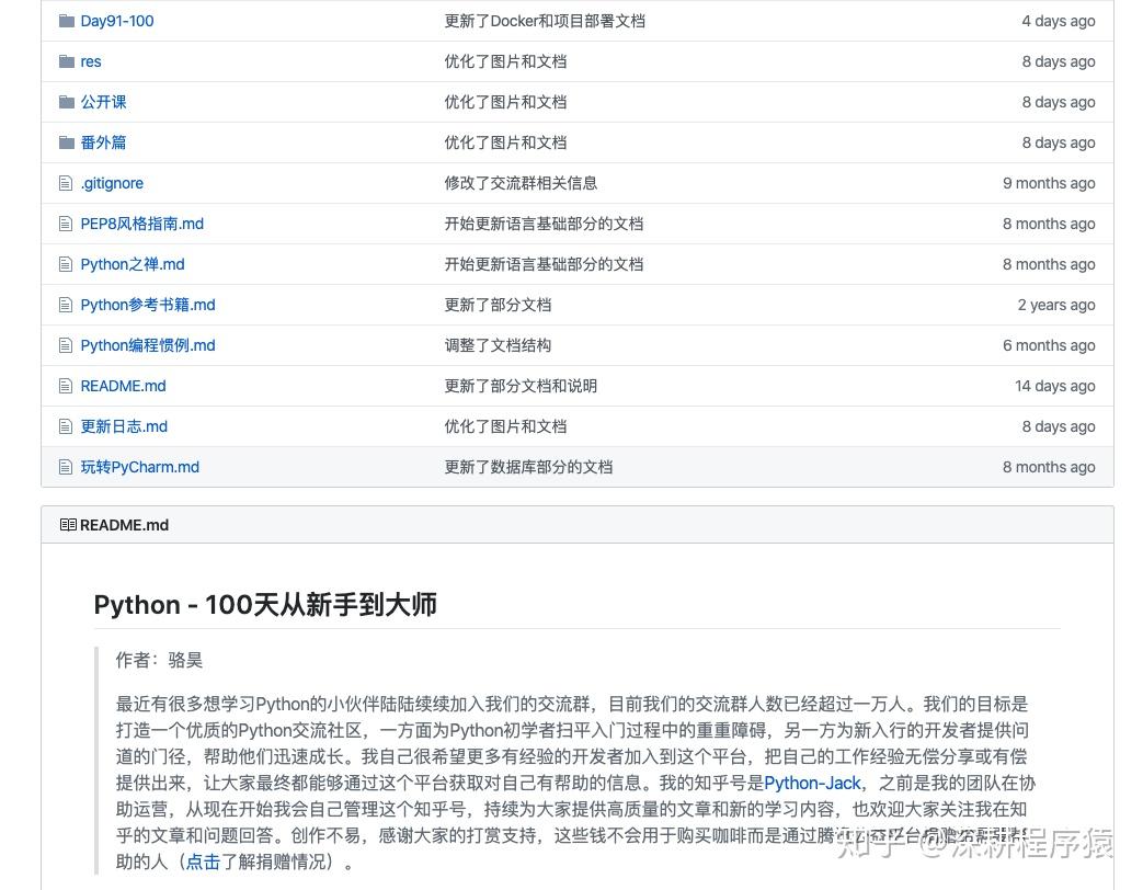 免费开源，100天从新手成为Python大师，这个GitHub项目为你提供最全指导 - 知乎