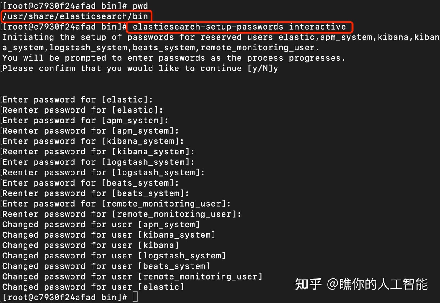 Docker环境配置Elasticsearch密码 - 知乎