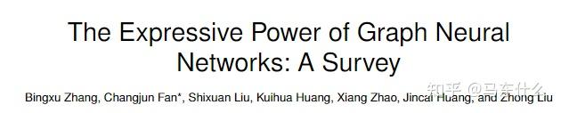 The Expressive Power of Graph Neural Networks: A Survey 两篇（待续） - 知乎