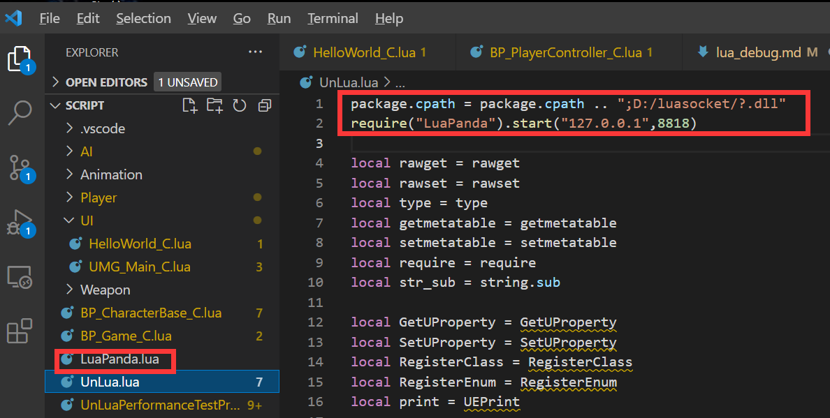 UE4下UnLua初使用和Lua调试 - 知乎