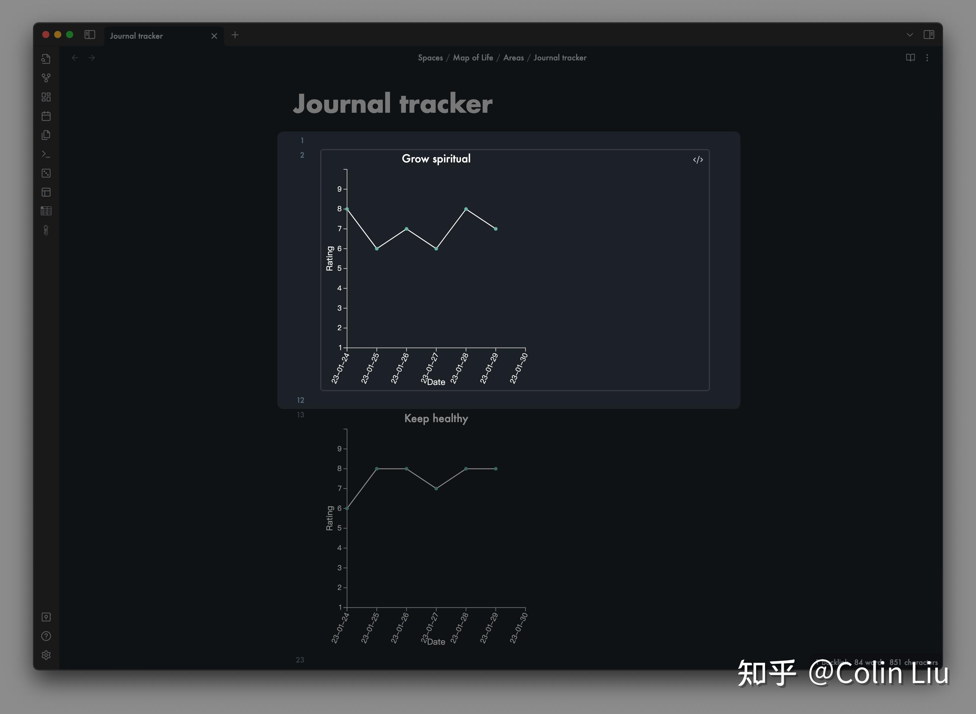 在Obsidian中使用Tracker插件来视觉化日记 - 知乎